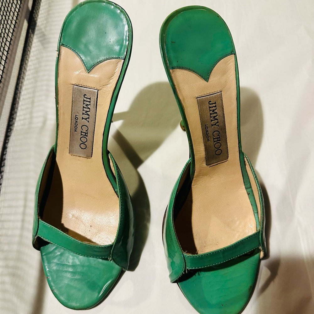 Jimmy Choo London Original, Size 37, Green - Gem